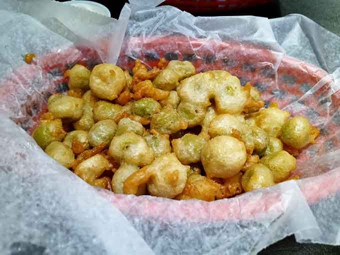 Deep-fried green olives sound like someone's wild experiment that went absolutely, perfectly right for once in history.