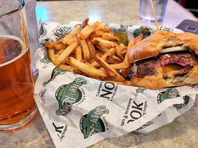 The legendary Juicy Lucy in its natural habitat. That cheese-stuffed patty isn't just a burger&mdash;it's a St. Paul rite of passage.