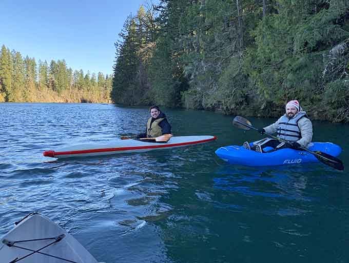 Kayaking these pristine waters feels like gliding through a living postcard, complete with a soundtrack of gentle ripples and distant birdsong.