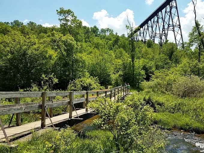 The approach through lush greenery builds anticipation, like the world's most scenic drumroll before the main event.