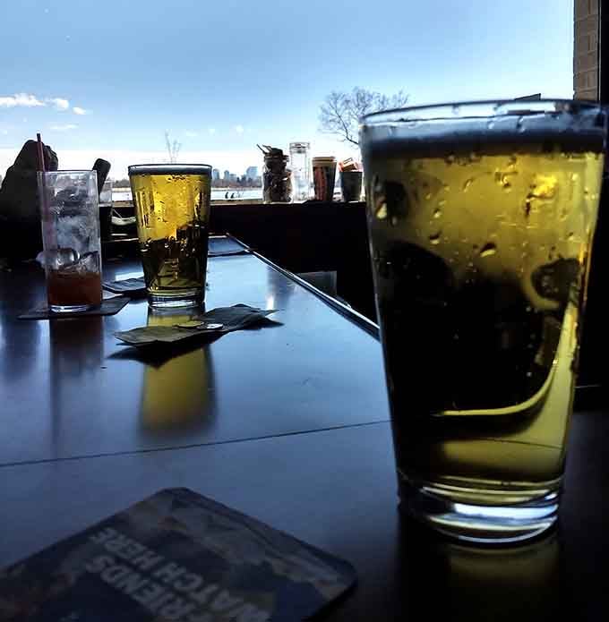 Cold beer catching golden hour light&mdash;proof that simple pleasures are often the most photogenic ones around.