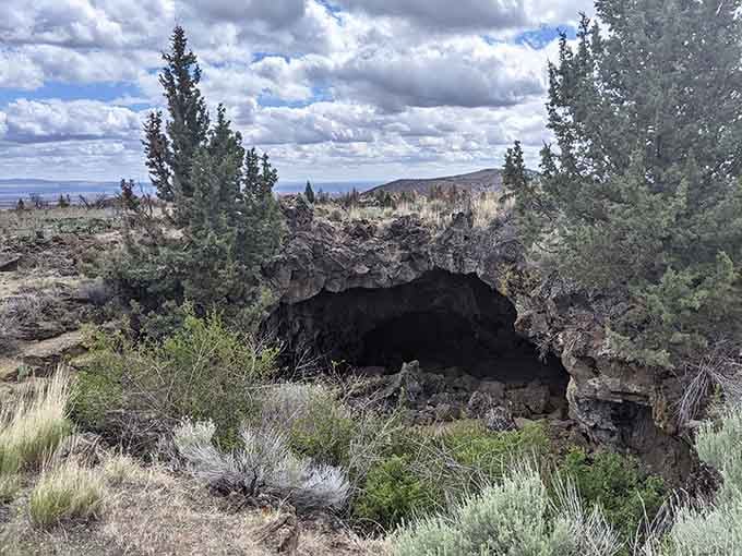 Cave entrances dot the landscape like secret portals, each one promising a different underground adventure to explore.