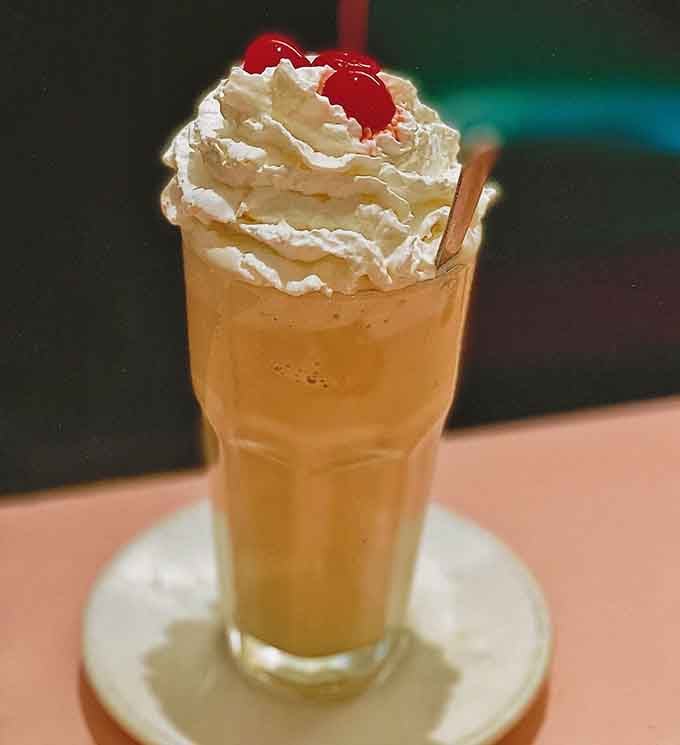 Topped with whipped cream and a cherry, this vanilla shake proves simplicity beats complexity every single time.