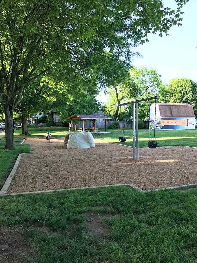 Even the neighborhood parks in Lititz understand that simple pleasures beat fancy amenities every single time.