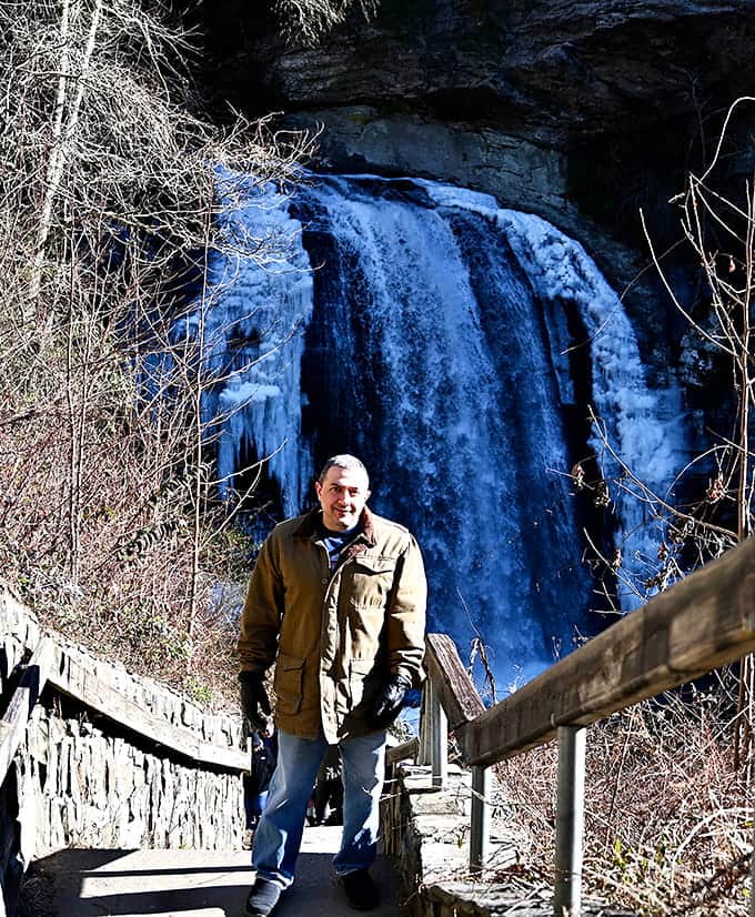 When the waterfall photobombs better than any celebrity ever could, you know you've found the spot.
