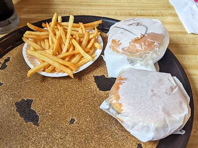 This is what lunch looks like when tradition meets hunger, wrapped up and ready for your inevitable enjoyment.