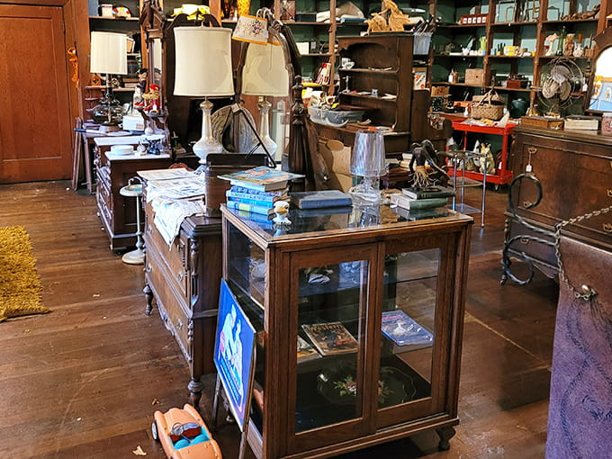 Vintage furniture and home goods create cozy vignettes that'll have you redesigning your entire house mentally.