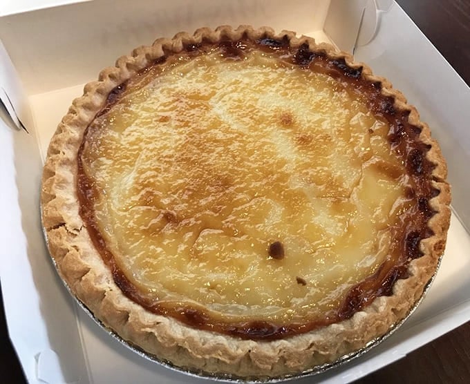 Indiana's legendary sugar cream pie, golden and gorgeous, waiting to change your entire perspective on simple desserts.