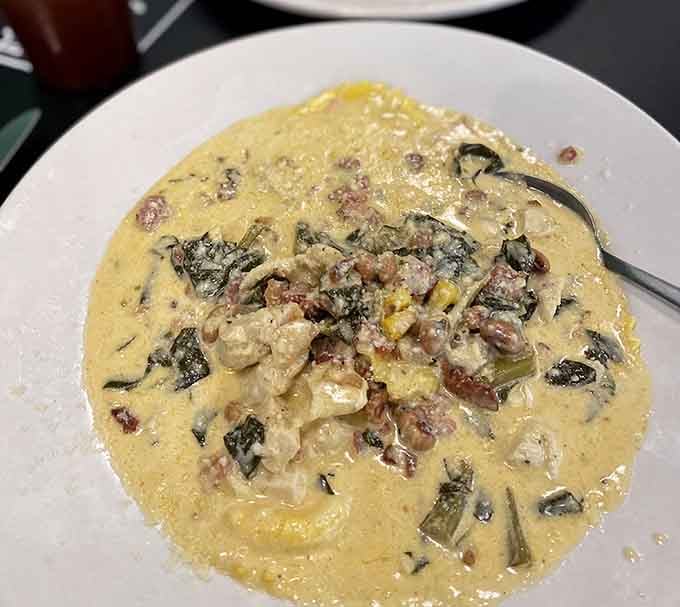 That creamy oyster stew is comfort in a bowl, like a warm hug from your favorite aunt.