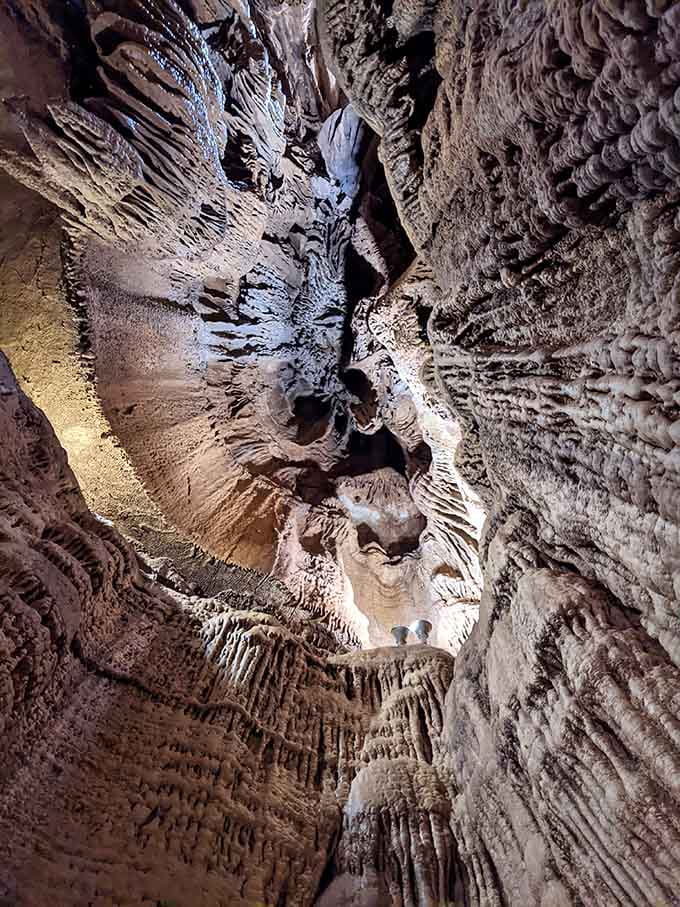 Looking up in this cave is like staring at an alien landscape right here in Kentucky.