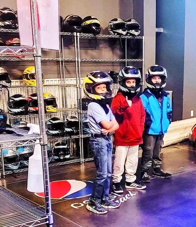 Three future racing legends suit up, proving that speed demons come in all sizes and sneaker brands.
