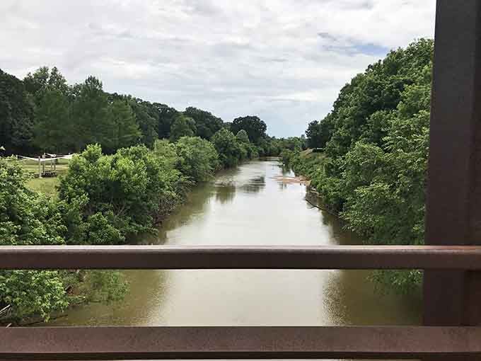 The gentle flow of water through New Albany offers a natural soundtrack to your day trip, perfect for those moments when silence feels like luxury.