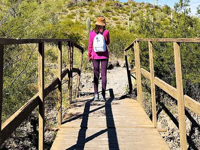 Even the trailhead bridges here feel like they're inviting you into something special, something worth remembering forever.