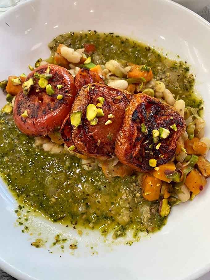 Seared to perfection with vibrant vegetables, this dish proves plant-based eating can be both gorgeous and satisfying.