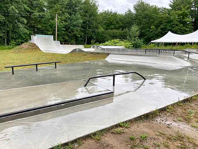 Prescott Park's skate ramps prove that even in tranquil Meredith, there's room for a little concrete-based adrenaline.
