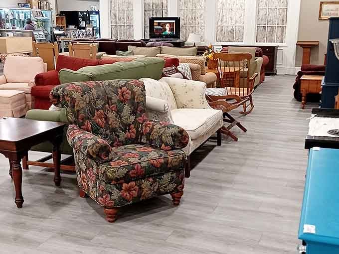 That furniture showroom feeling, except everything costs less than your weekly grocery bill.