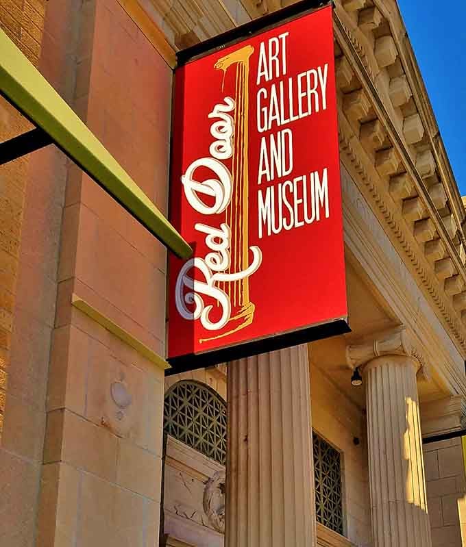 Bold signage announces culture and creativity thriving in unexpected places, because art belongs everywhere, not just cities.