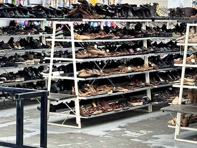 A shoe lover's labyrinth where finding your size feels like winning a small but satisfying lottery jackpot.