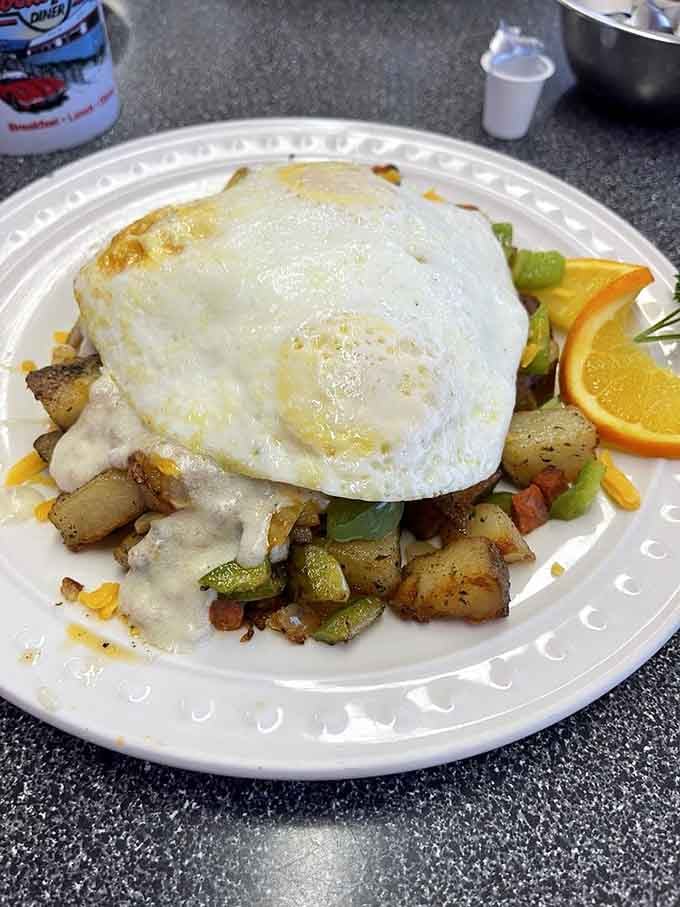 When your breakfast comes with an egg blanket this impressive, you know someone in that kitchen truly cares.