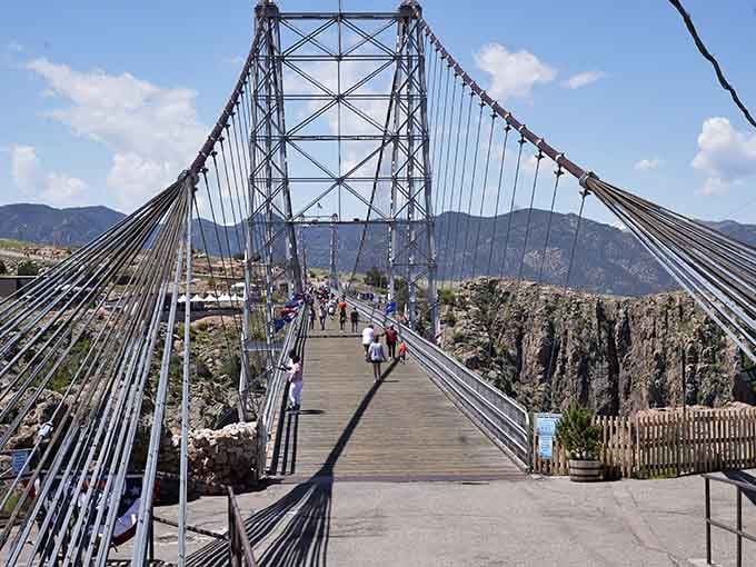 The Royal Gorge Bridge dangles you nearly 1,000 feet above the Arkansas River—cheaper than therapy for conquering your fear of heights!