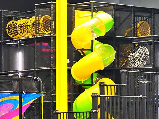 The spiral slide that looks like a giant's crazy straw decided to become an amusement park attraction.