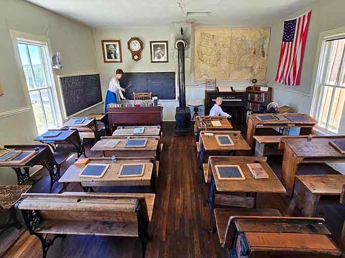 Imagine learning your ABCs here while wondering if today's lesson included actual survival skills alongside spelling.