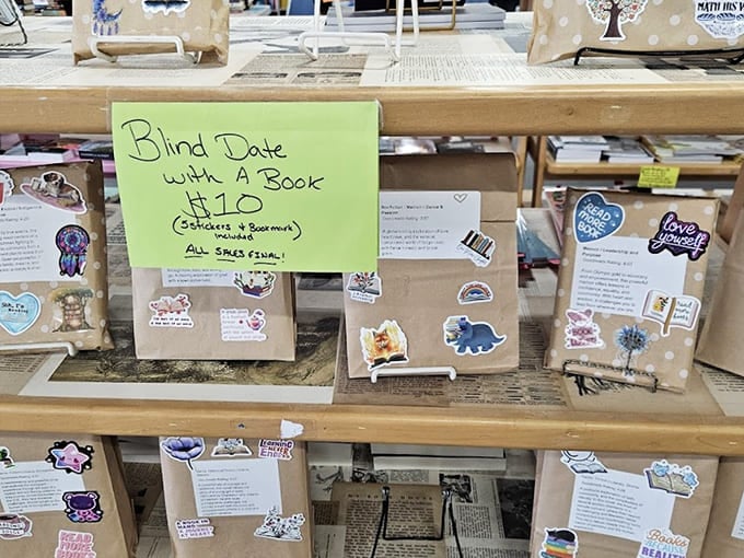 Blind date with literature? These mystery book bags turn browsing into an adventure worth the gamble.