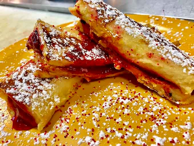 Stuffed French toast that makes you wonder why anyone ever settled for the plain version of anything.