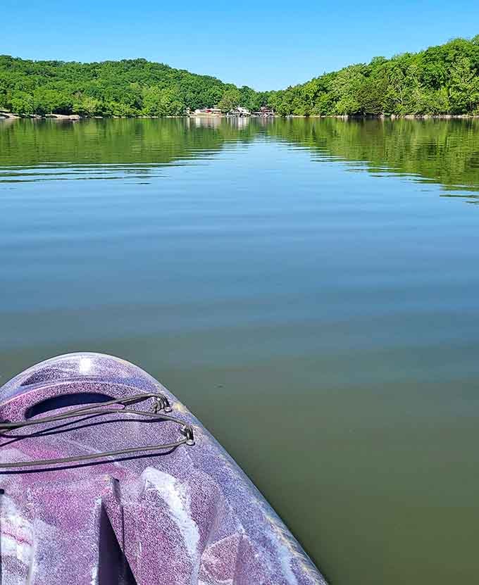 Kayaking the Lake of the Ozarks gives you a whole different perspective on castle life, preferably without the moat monsters.