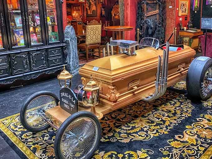 Finally, a hearse you can actually take for a joyride, proving that eternal rest doesn't mean boring transportation.