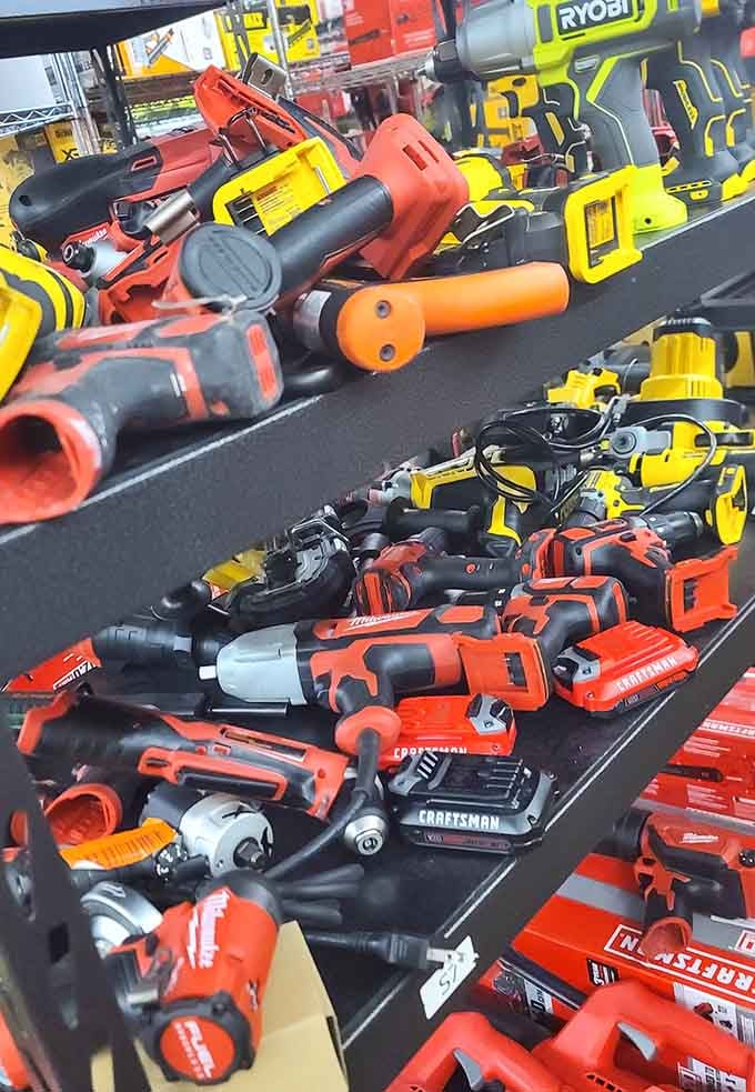 Tool paradise for DIY enthusiasts or those who just enjoy owning impressive equipment they'll use exactly once before returning to takeout menus.