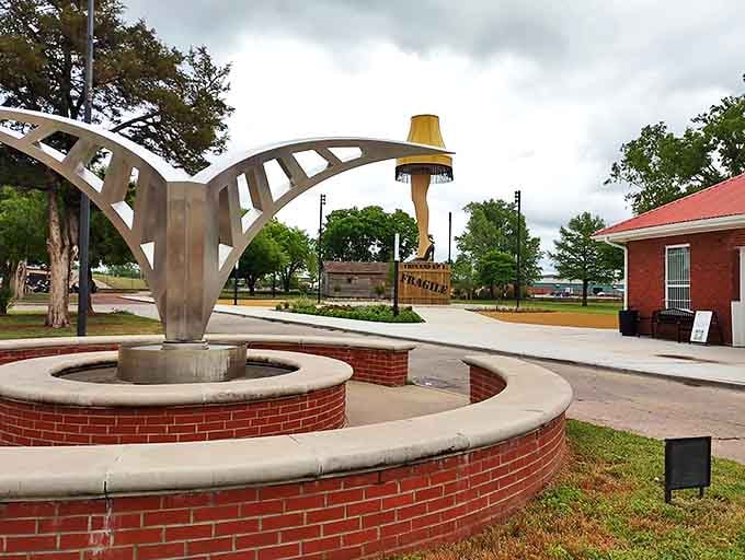 This whimsical lamp sculpture pays homage to a beloved holiday classic, proving Chickasha has a sense of humor as bright as its community spirit.