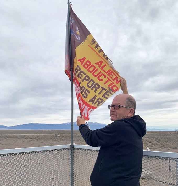 Flying the flag for alien abduction reporting, because someone has to keep the intergalactic records straight.