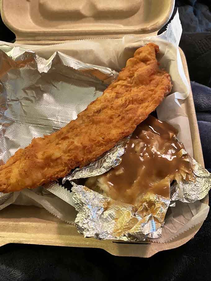 That massive piece of walleye with its crispy coating practically demands your immediate attention and won't take no for answer.