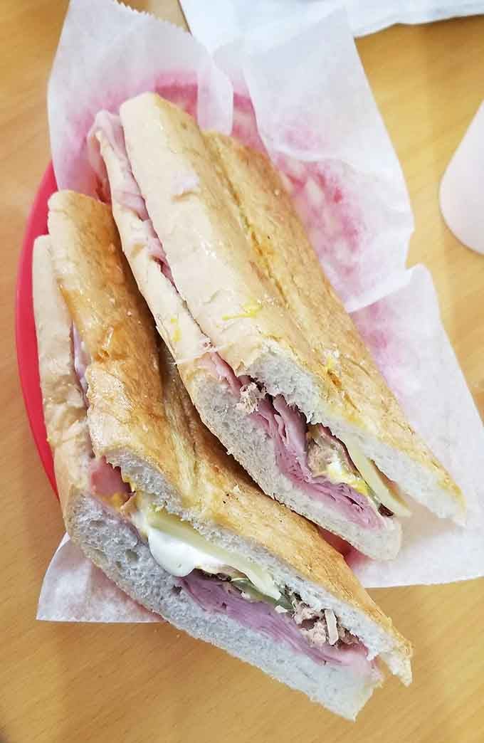 This Large Tampa Cuban Sandwich is what sandwich dreams are made of, pressed to golden perfection.