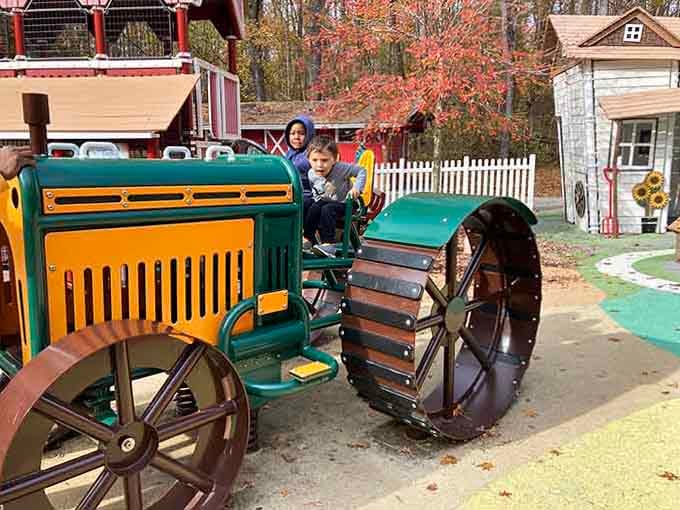 Kids can pretend they're driving through Kansas on this tractor, minus the actual farm chores and early mornings.