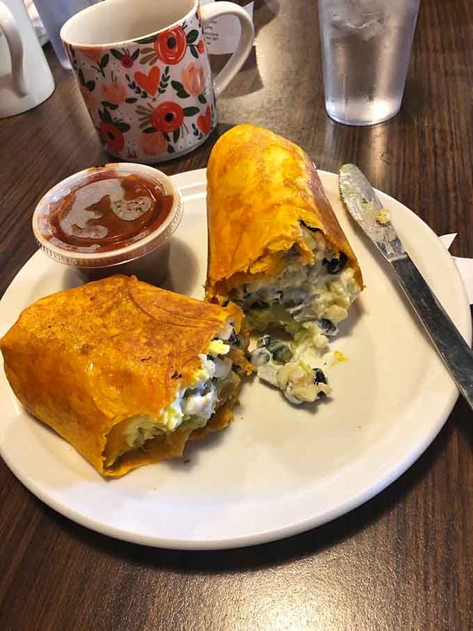Golden cheese cascading over a perfectly griddled quesadilla proves breakfast doesn't have to follow traditional rules to be magnificent.