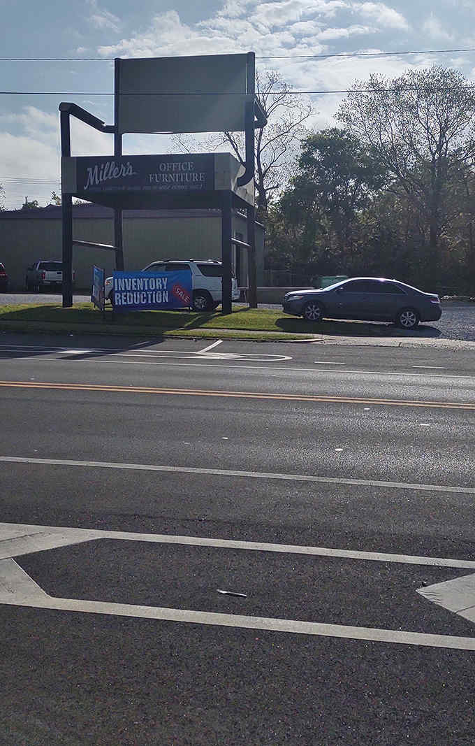 From across the street, the chair still dominates the skyline like a monument to comfortable seating and bold marketing.