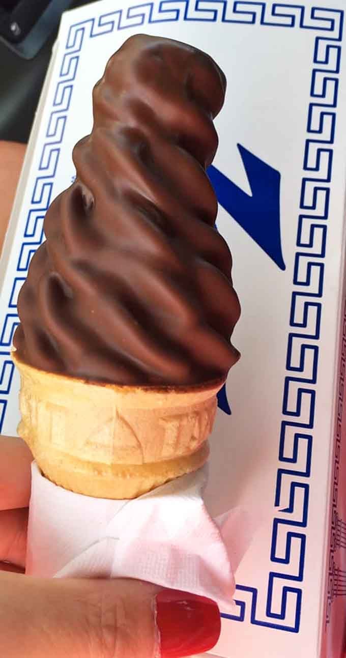 The chocolate dip cone: proof that sometimes the simplest pleasures are the most perfectly engineered ones.