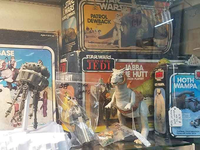 The Star Wars collection feels like walking into a 1980s toy store time capsule&mdash;Jabba, Dewbacks, and Wampas still waiting for their original trilogy adventures.