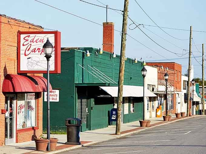 Eden's storefronts maintain that nostalgic small-town character where shopkeepers still remember your name and your grandkid's favorite candy.