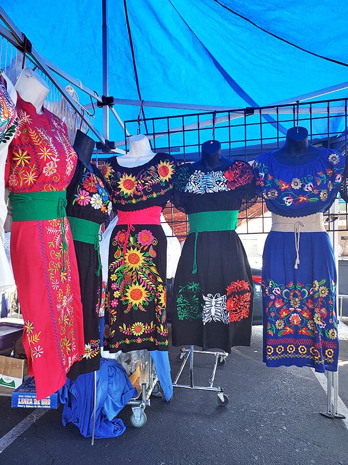 Wearable art that tells stories. These embroidered dresses showcase craftsmanship that big box stores could only dream of replicating.