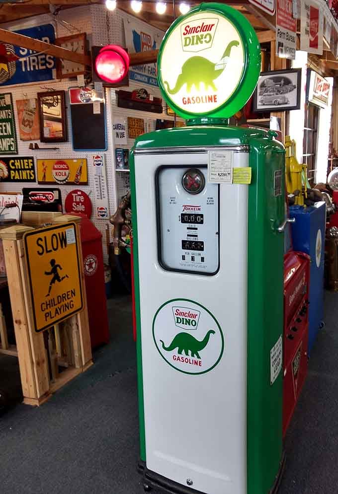 This Sinclair Dino pump is so perfectly restored, you half expect it to dispense actual gasoline again.