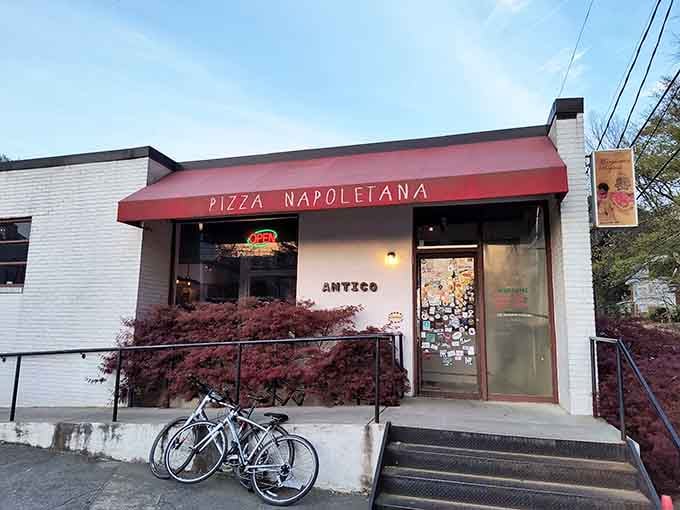 Antico's minimalist entrance belies the Neapolitan magic happening inside this Atlanta pizza institution.