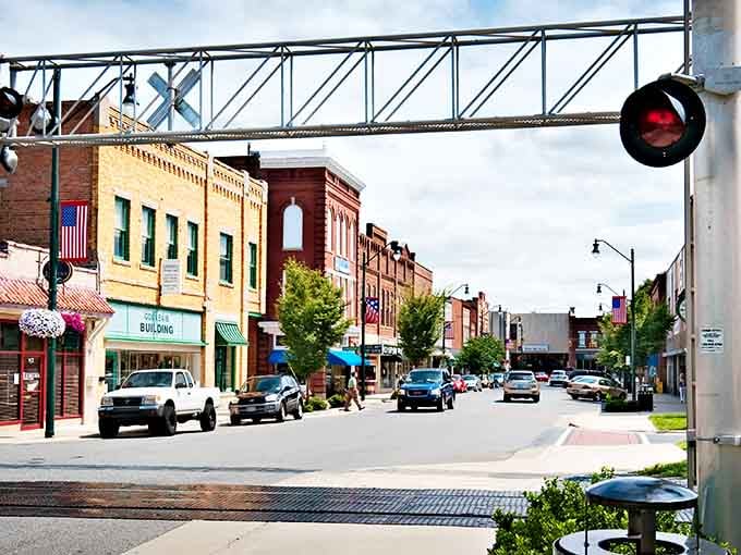 Small-town America at its finest&mdash;colorful storefronts, vintage charm, and that perfect main street stroll waiting to happen.