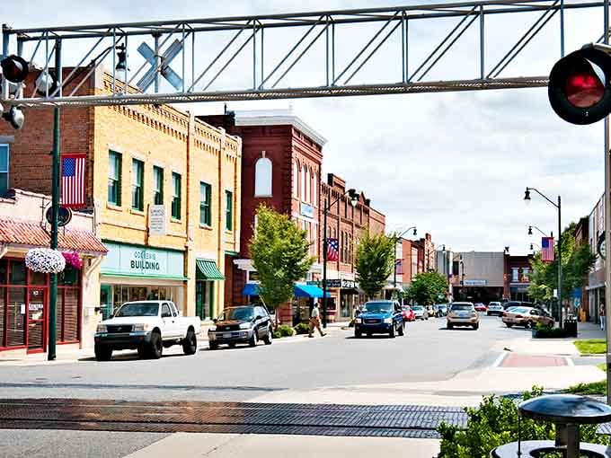 Asheboro's historic downtown features colorful brick buildings and friendly local shops perfect for budget-conscious retirement living adventures.