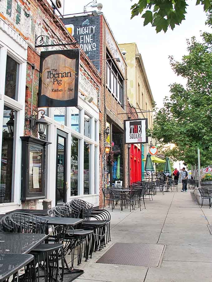 The Iberian Pig's inviting storefront promises Spanish delights in the heart of Decatur. Where tapas dreams come true without booking a flight to Barcelona.