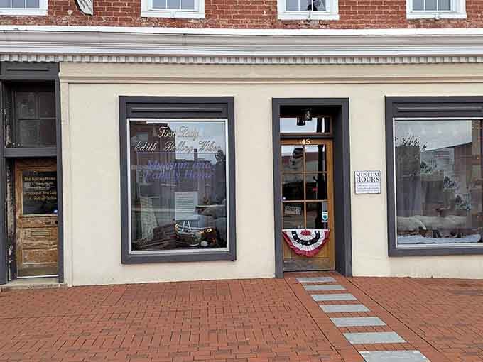 This brick storefront on Main Street honors the First Lady who helped run the country during a crisis.
