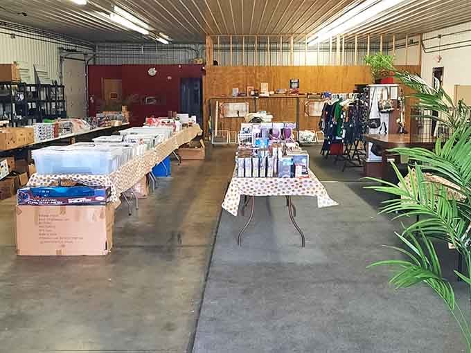 Spacious indoor aisles offer room to browse without bumping elbows, even on the busiest weekends.