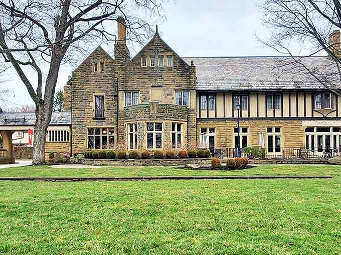 This stately stone mansion in Granville looks like it was plucked straight from an English countryside novel and planted in Ohio's heartland.